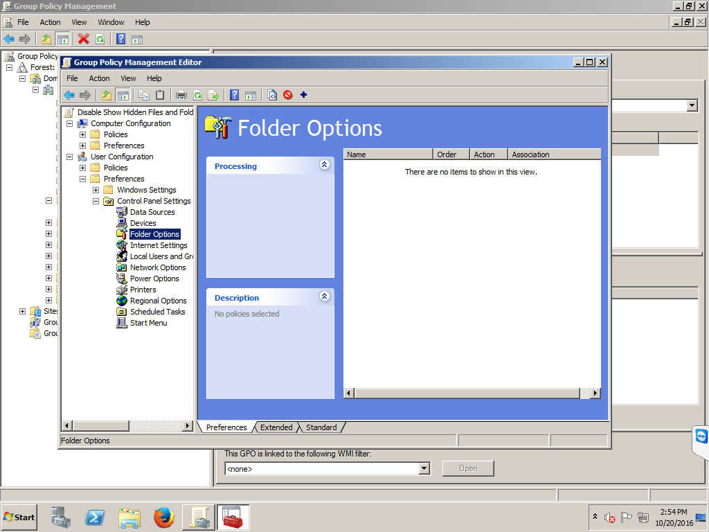 Using Group Policy to Disable Show Hidden Files